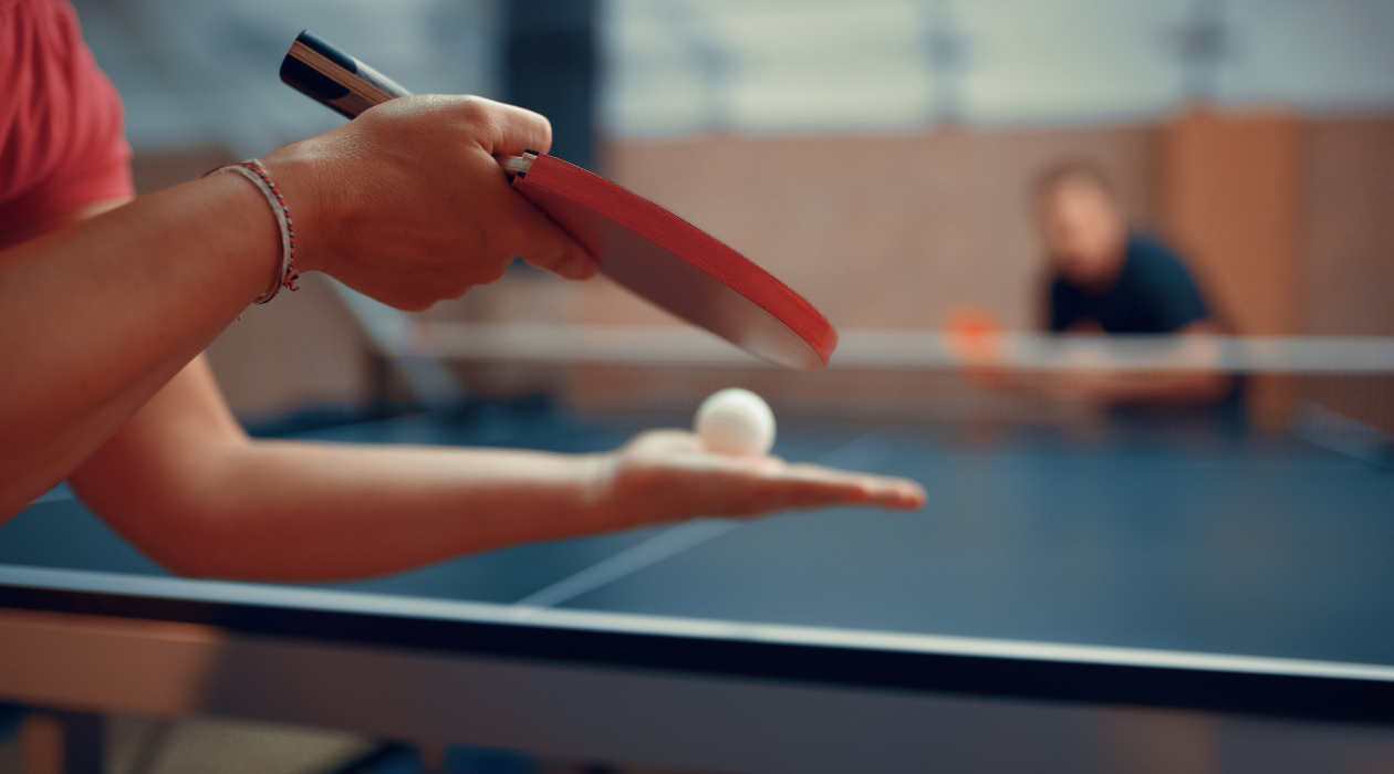 serving table tennis