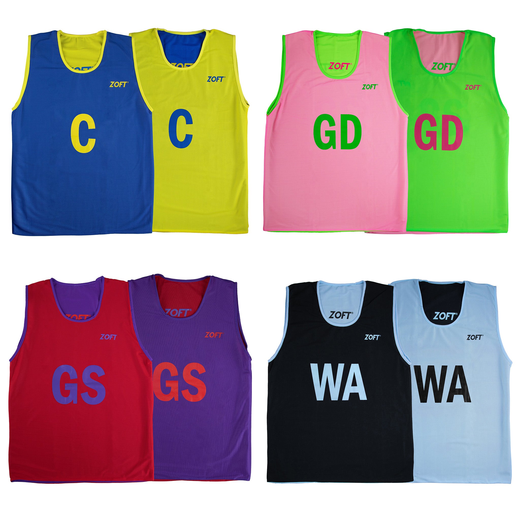Zoft Reversible Netball Bibs