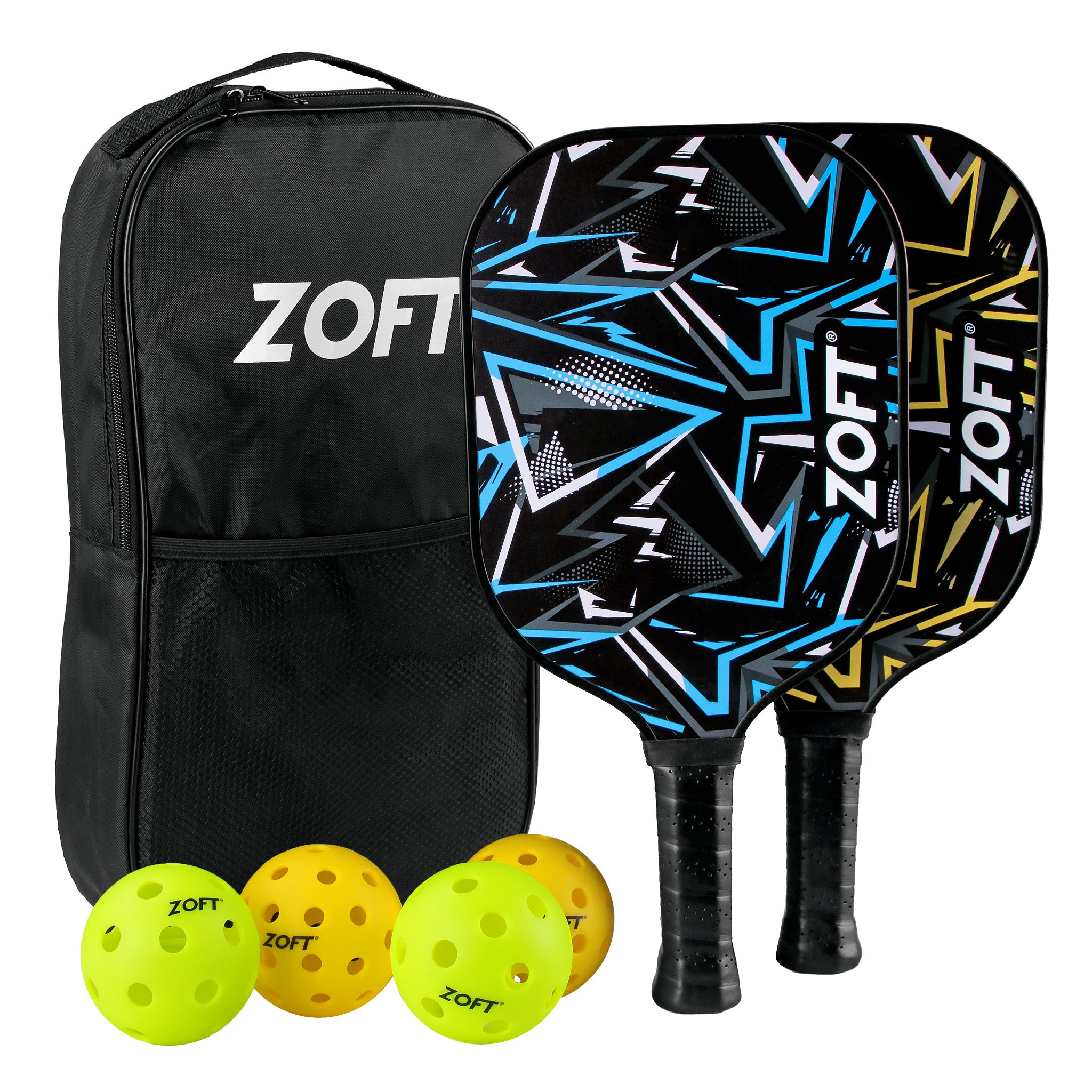 Zoft Carbon Pickleball Paddle & Ball Starter Set