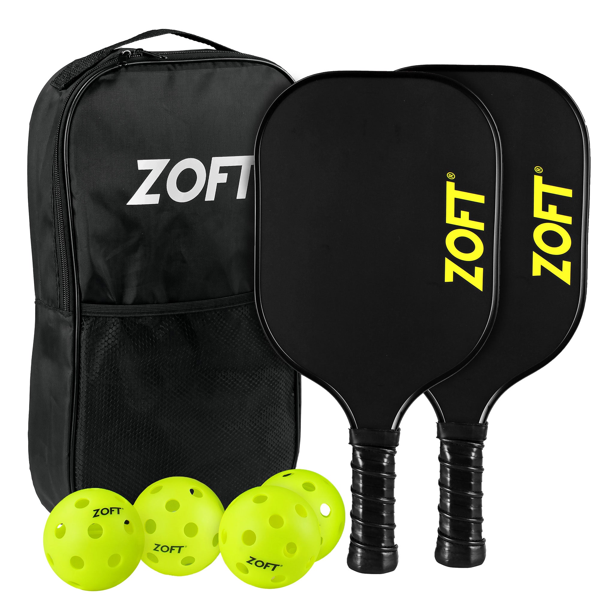 Zoft Fibreglass Pickleball Paddle & Ball Starter Set